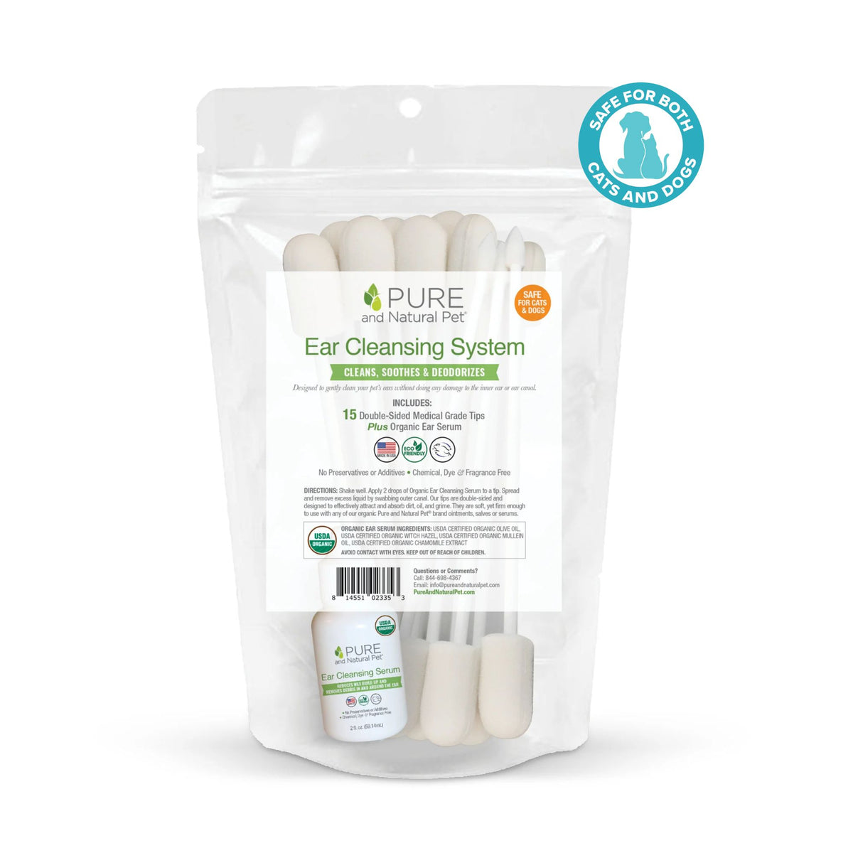 Ear Cleansing System – Dual-Sided Tips & Organic Serum – Pure Spaw