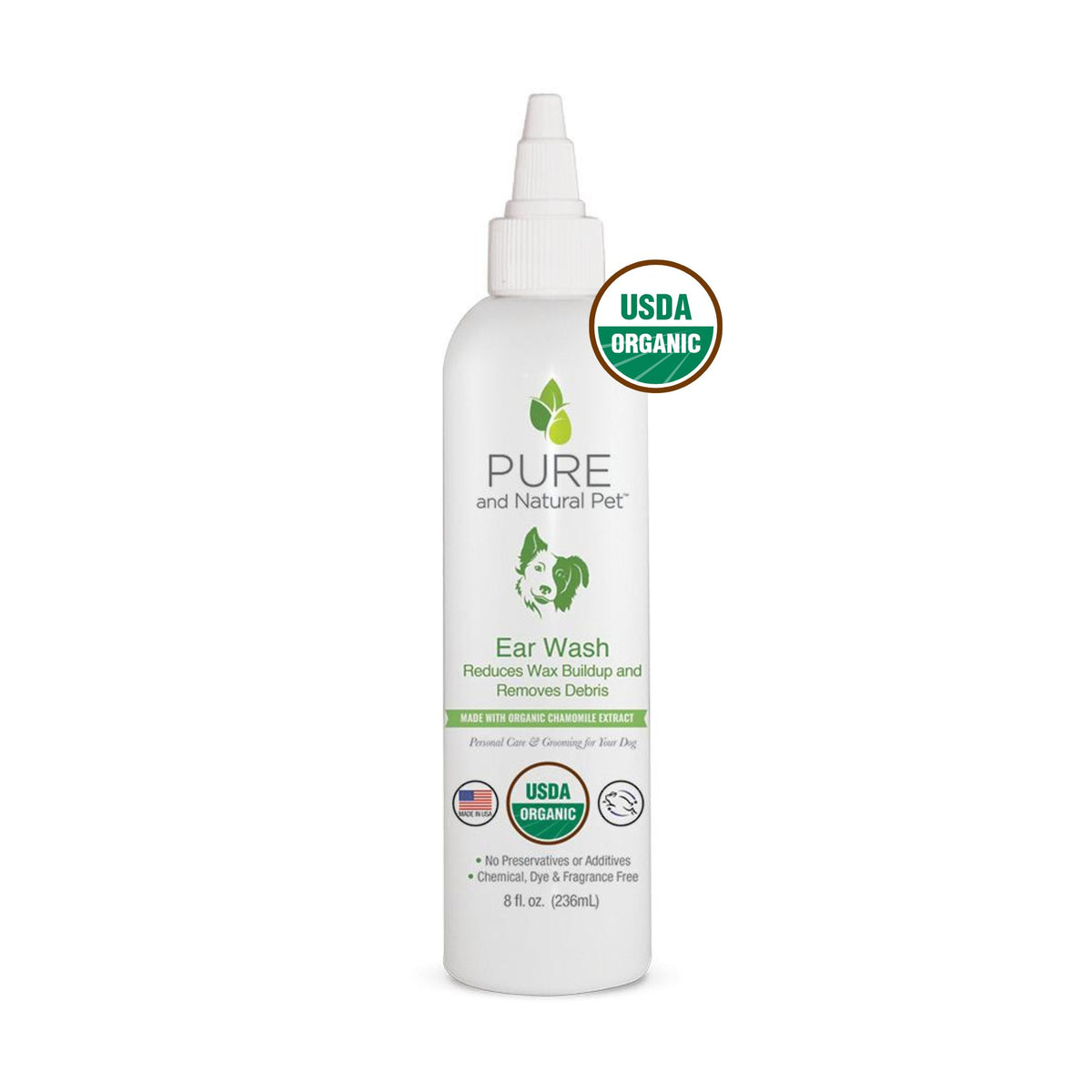 Organic Ear Wash for Dogs – 100% Natural & Alcohol-Free – Pure Spaw